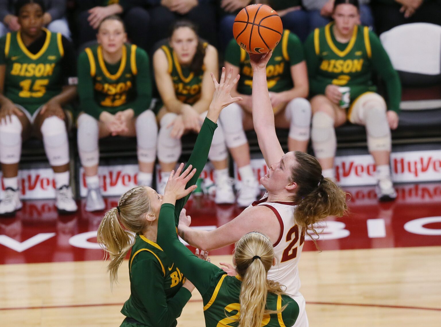 Wbb Cyclones Roll Ndsu As Addy Brown Flirts With Triple Double