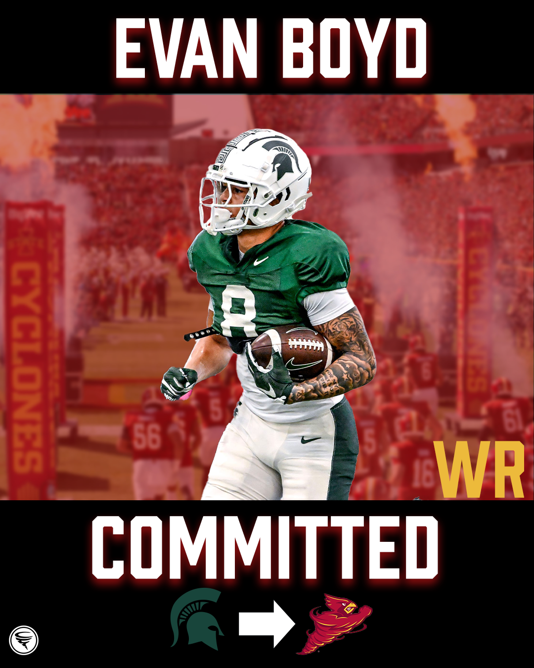 Michigan State WR Evan Boyd commits to Iowa State - Cyclone Fanatic